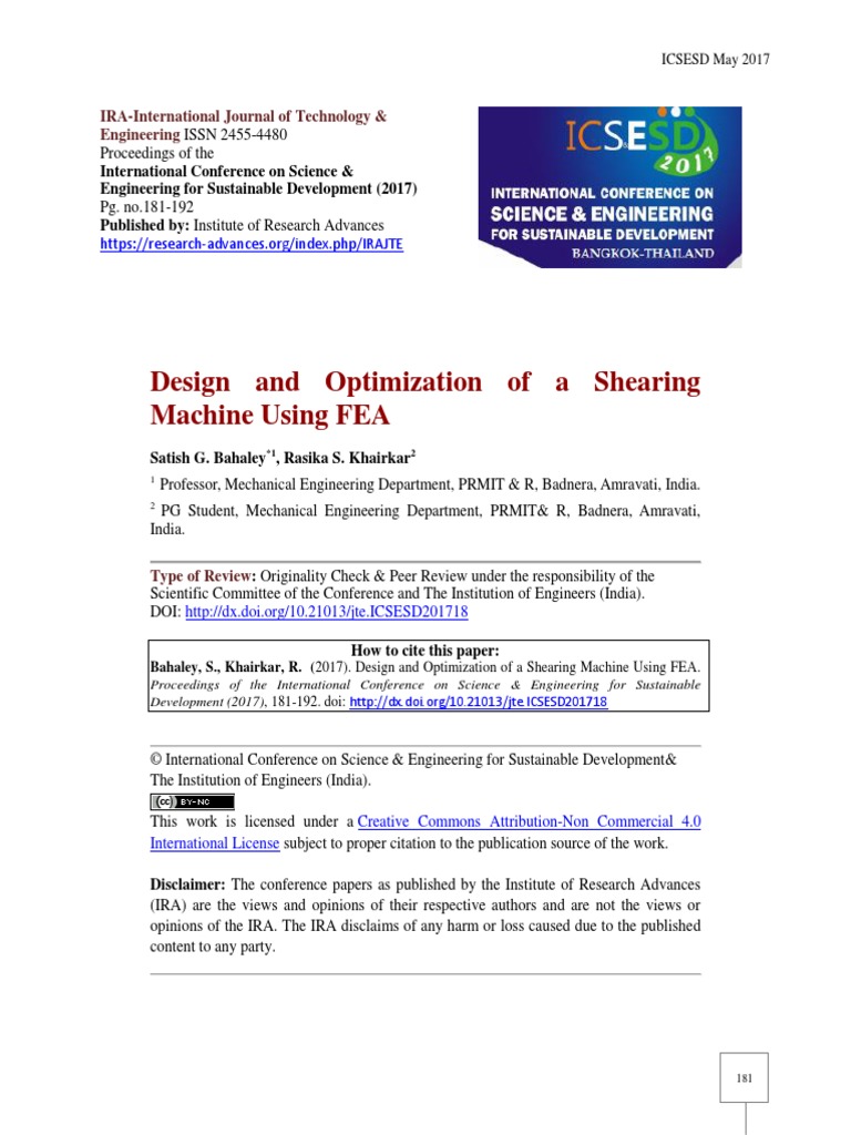 Design of A Hydraulic Shearing Machine | PDF | Sheet Metal | Beam ...