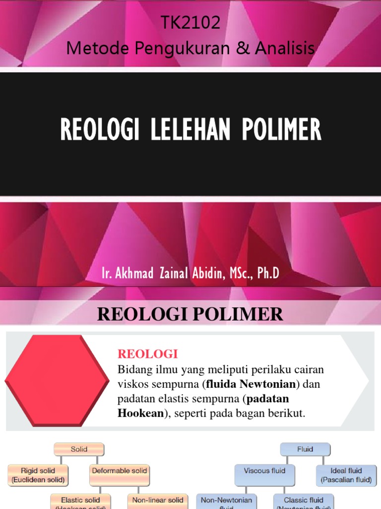 Reologi Lelehan Polimer 1 Itera | PDF