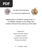 Impact of Tardiness | PDF | Survey Methodology | Questionnaire