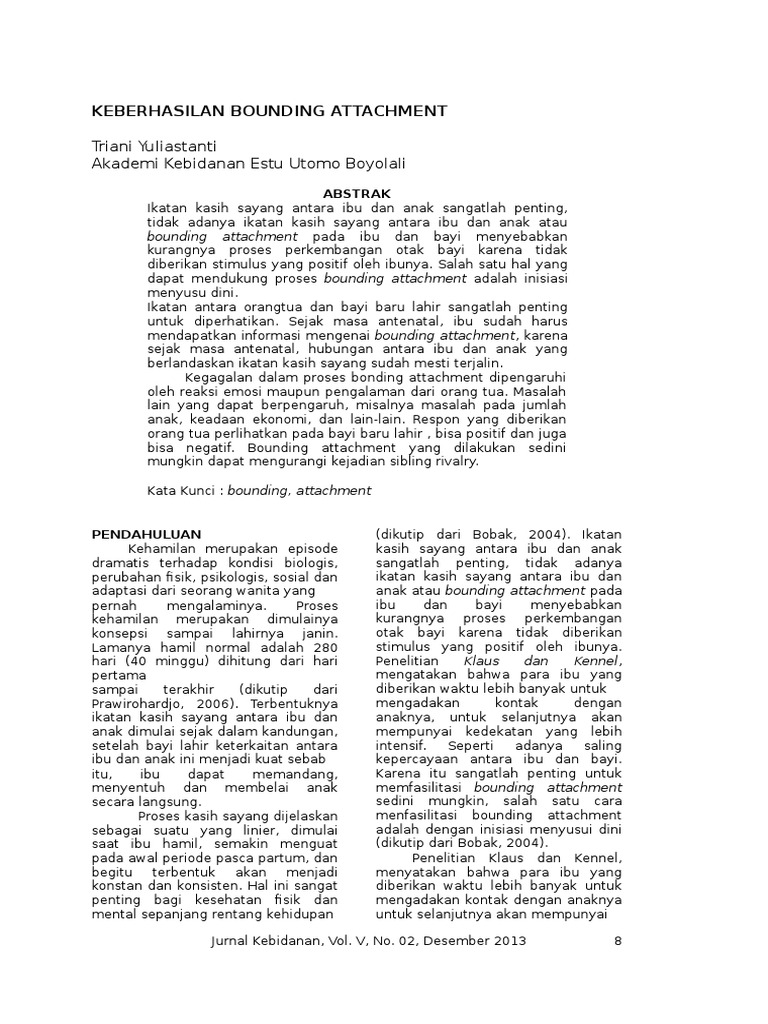 Pentingnya Bounding Attachment Ibu-Bayi | PDF
