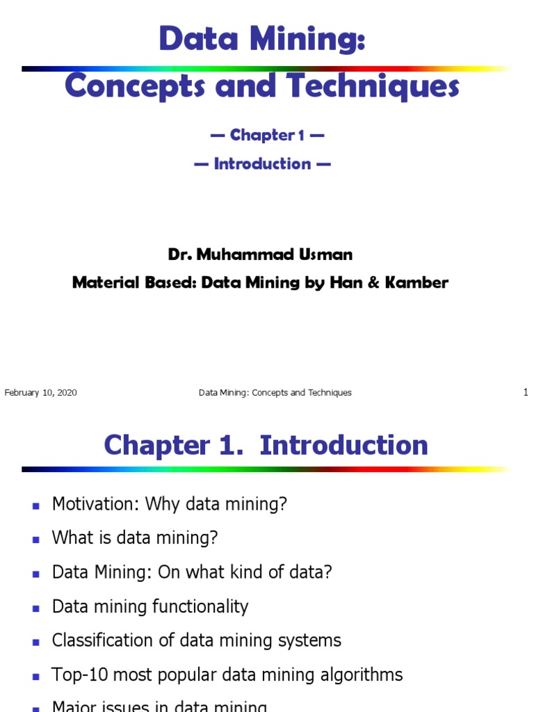 DataMining Lecture 1 | PDF | Data Mining | Data Analysis