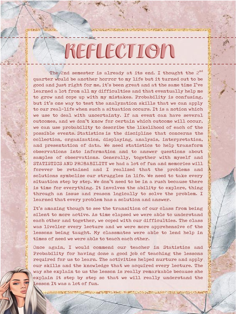 Reflection on Statistics and Probability | PDF