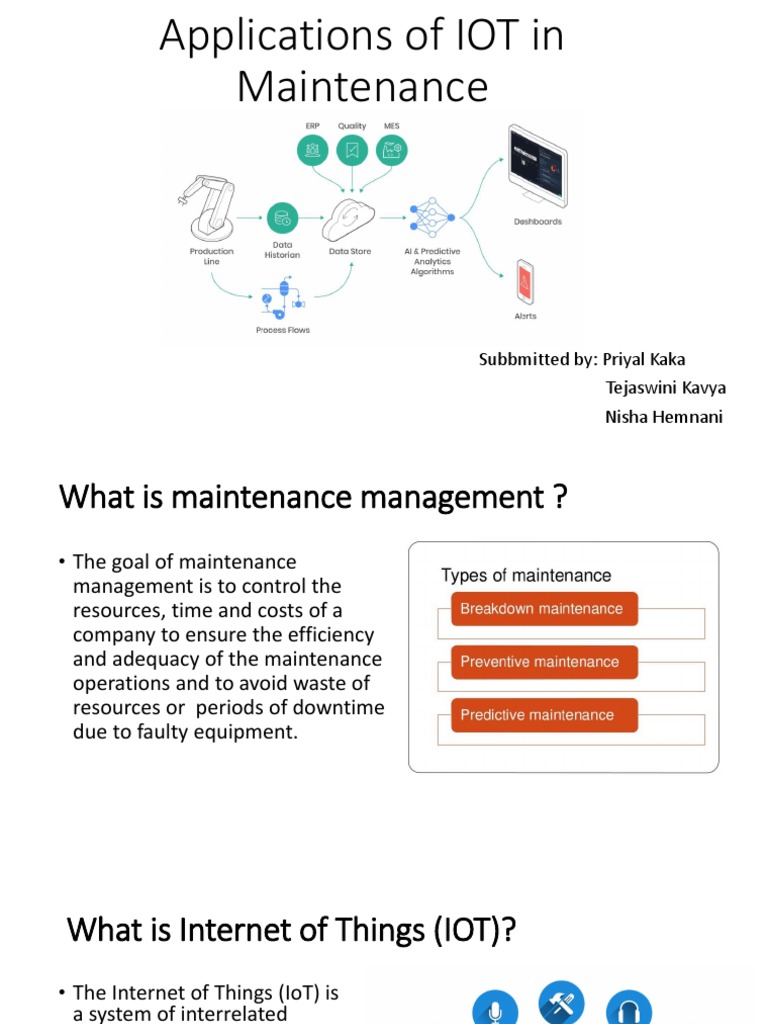 IoT Applications in The Maintenance Industry | PDF | Internet Of Things ...