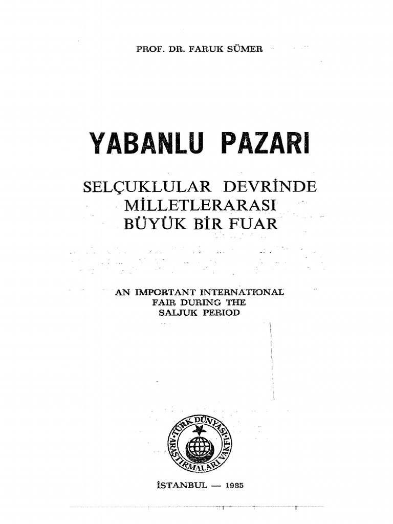 Yabanlı Pazarı - Faruk Sümer | PDF