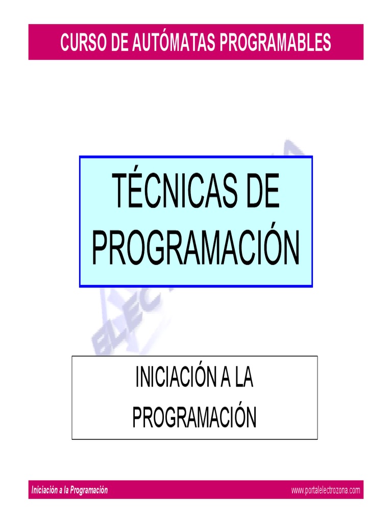 1 - Tecnicas de Programacion - Inicio PDF | PDF | Relé | Ingenieria ...