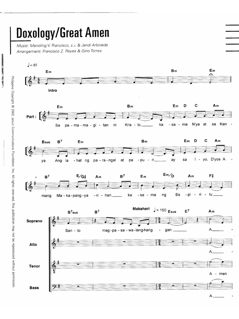Dakilang Amen Satb PDF | PDF