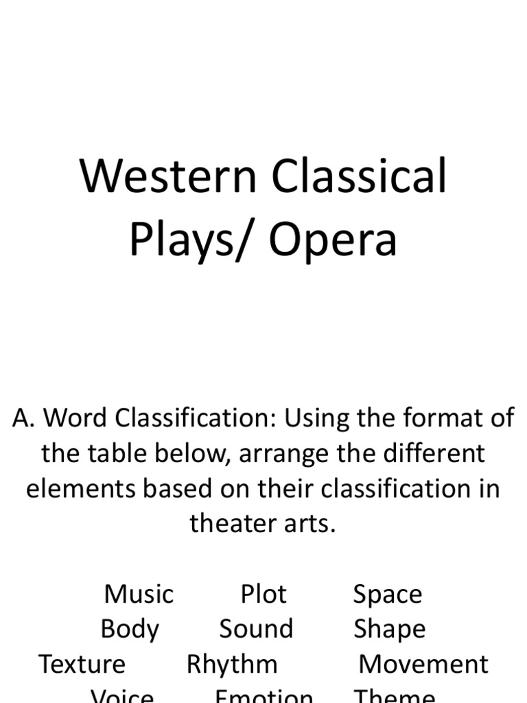 Western Classical Plays | Theatre | Tragedy