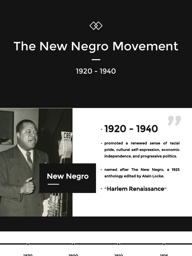 The New Negro Movement of the 1920s-1940s | PDF | Harlem Renaissance ...