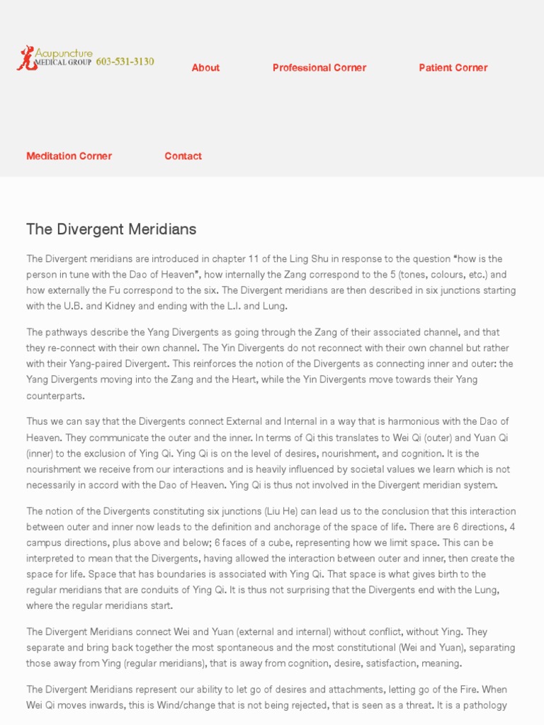 Divergent Meridians - Acupuncture Medical Group in Portsmouth NH | PDF ...