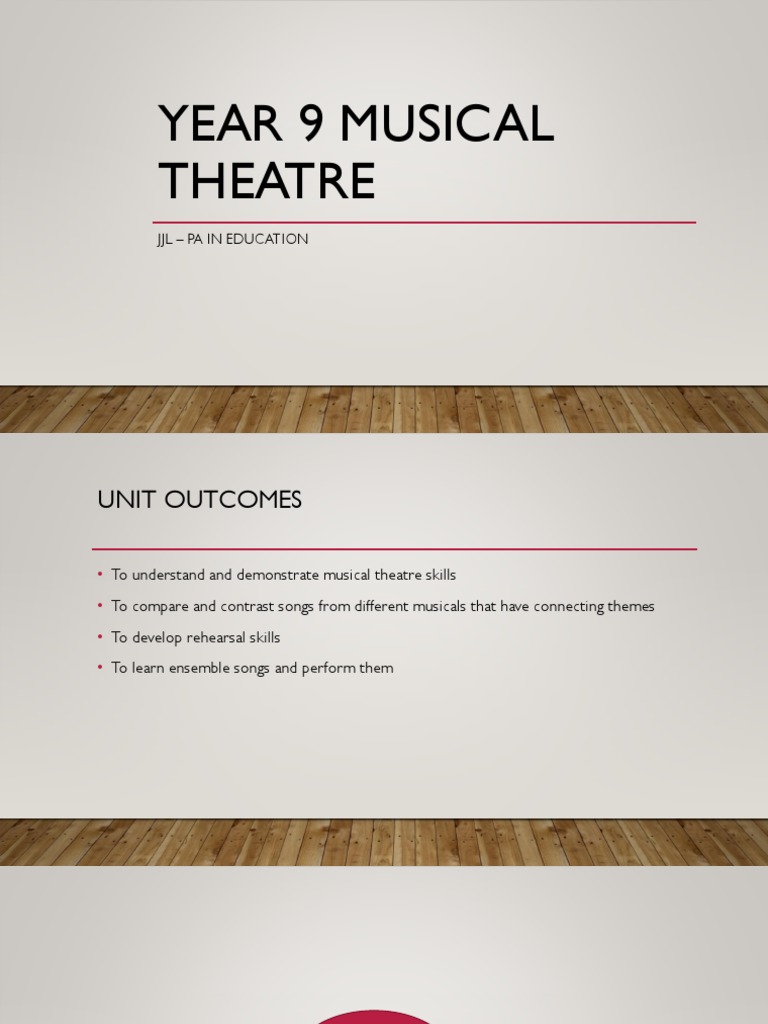 Year 9 Musical Theatre | PDF