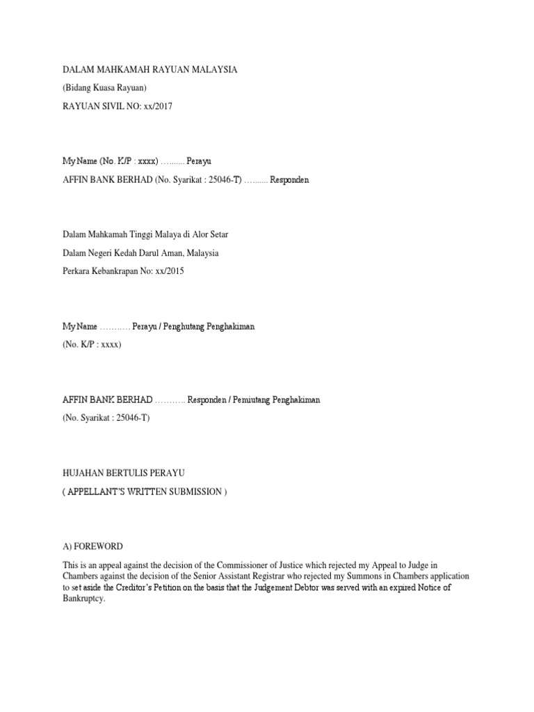 Appeal Against Bankruptcy Notice Expiry | PDF | Bankruptcy | Judgment (Law)