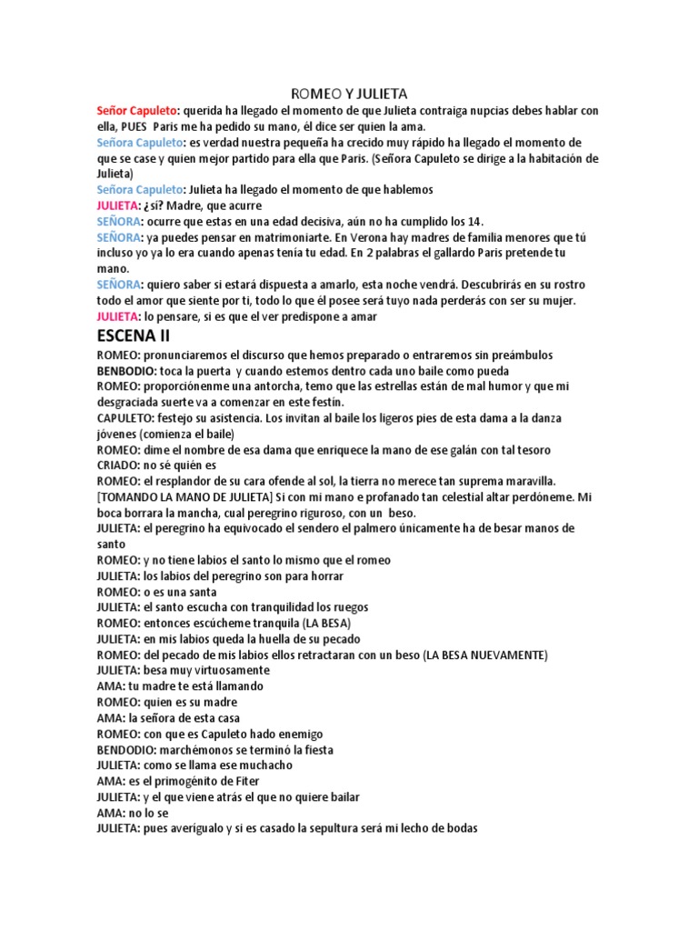 Romeo y Julieta | PDF | Romeo y Julieta | Tragedias de Shakespeare