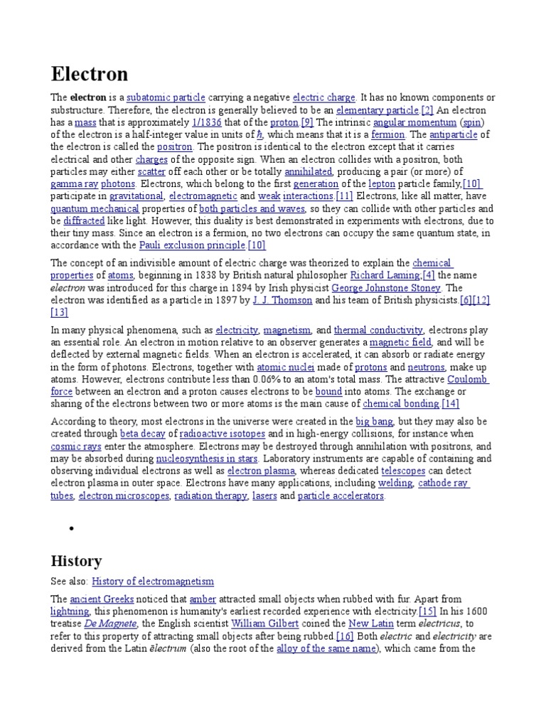 Electron | PDF | Electron | Atomic Orbital