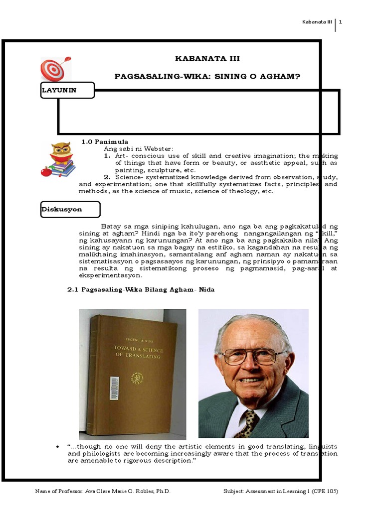 Pagsasaling Wika Written Reps | PDF