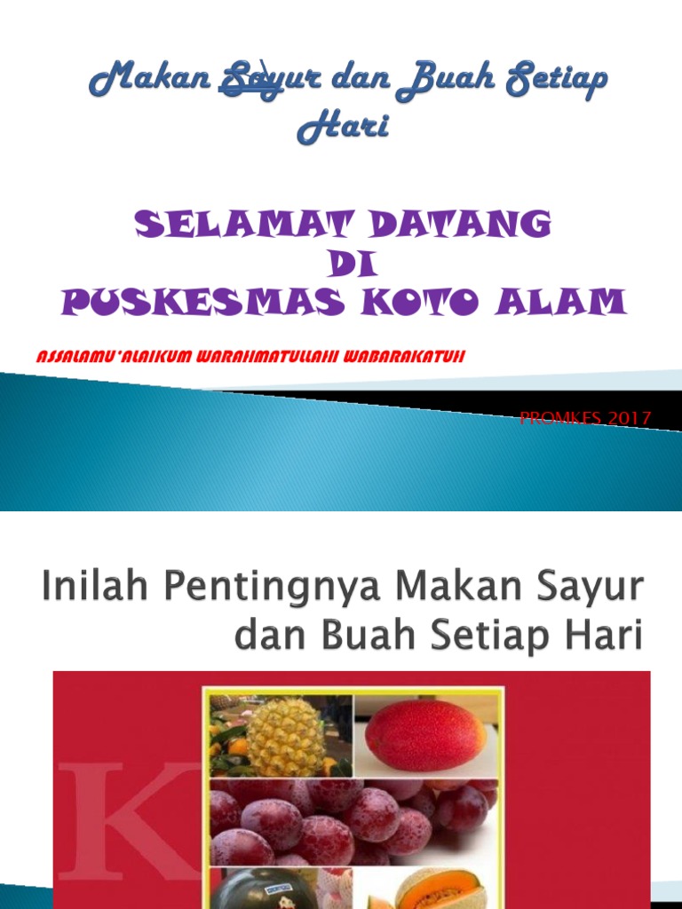 Pentingnya Makan Sayur Dan Buah Setiap Hari | PDF
