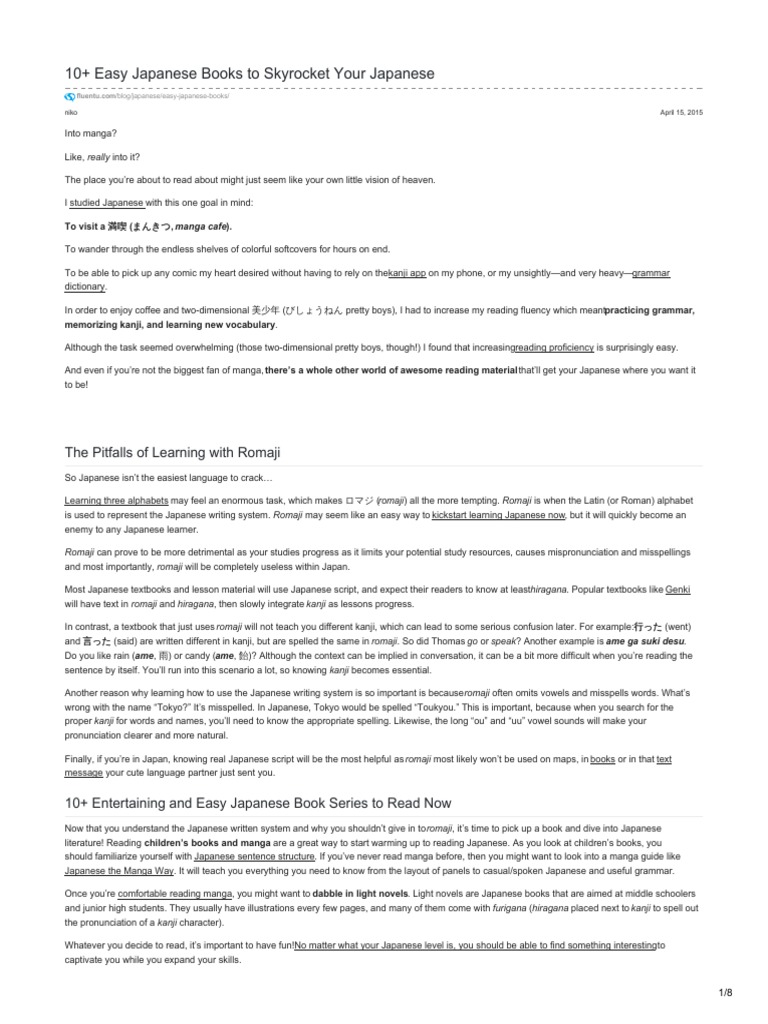 10 Easy Japanese Books That W | Download Free PDF | Kanji | Japanese ...