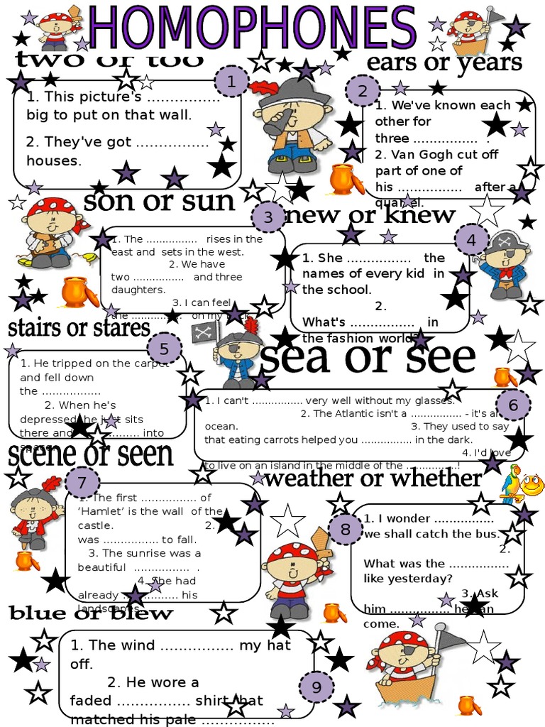 Homophones Fun Activities Games - 9955 | Download Free PDF | Paintings