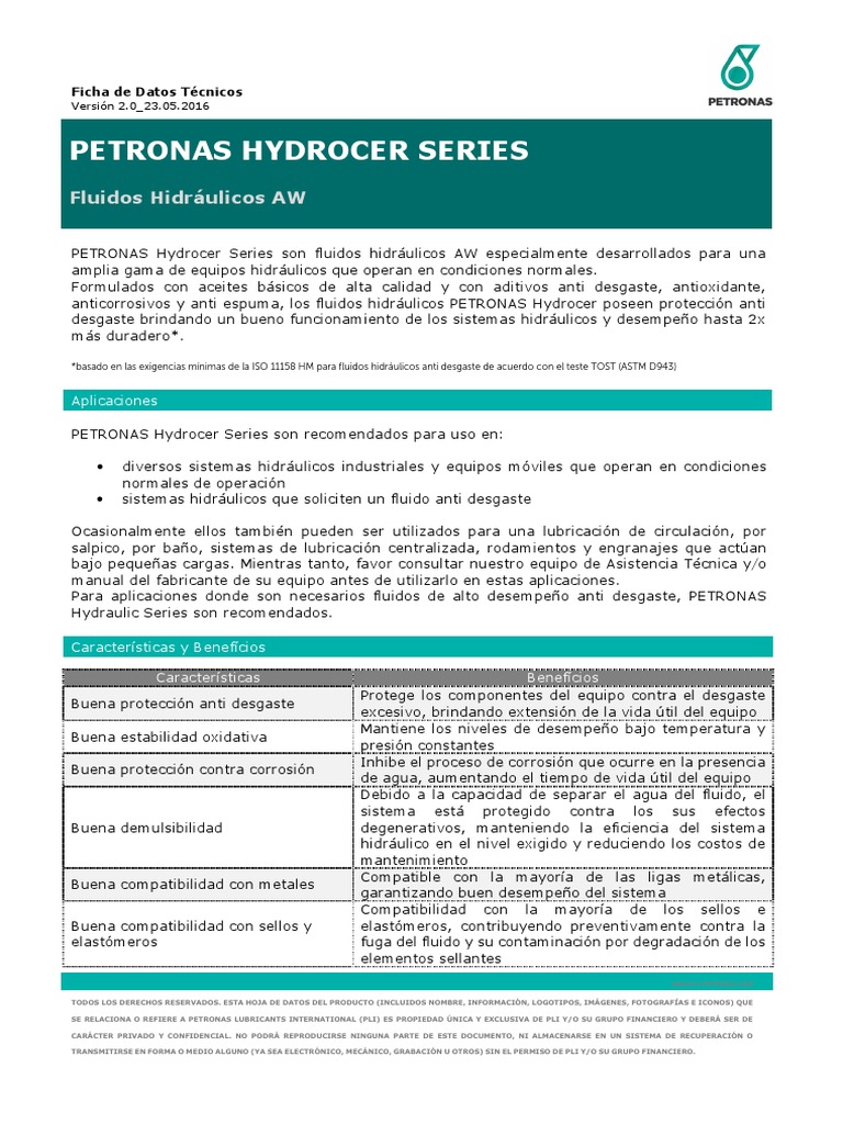 FT Hydrocer 68 | PDF | Materiales | Sustancias químicas