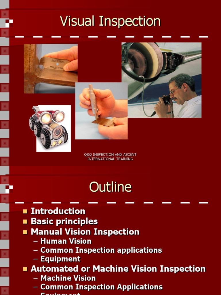 Visual Inspection Techniques Guide | PDF | Contrast (Vision) | Computer ...