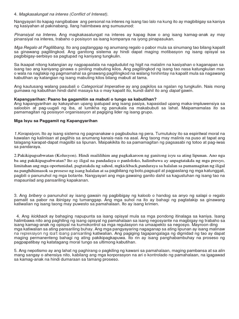 Esp Summary Modyul 16 | PDF