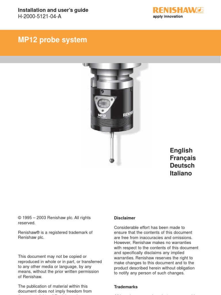 MP12 Probe System Installation and User's Guide | PDF | Electromagnetic ...