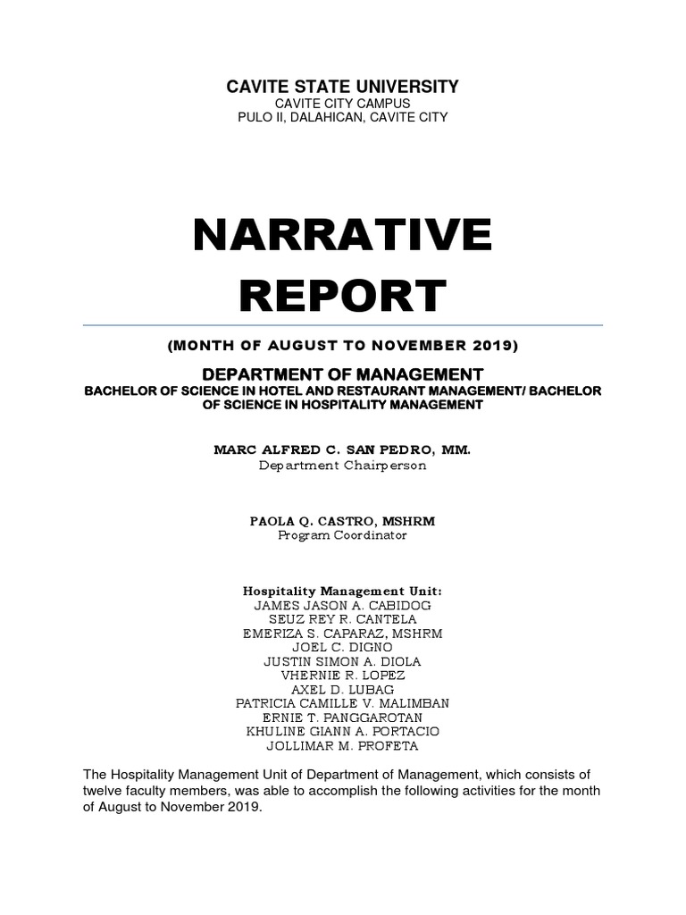 Narrative Report 2B | PDF | Baggage | Credit Card
