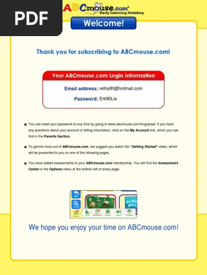 Abc Mouse Registration
