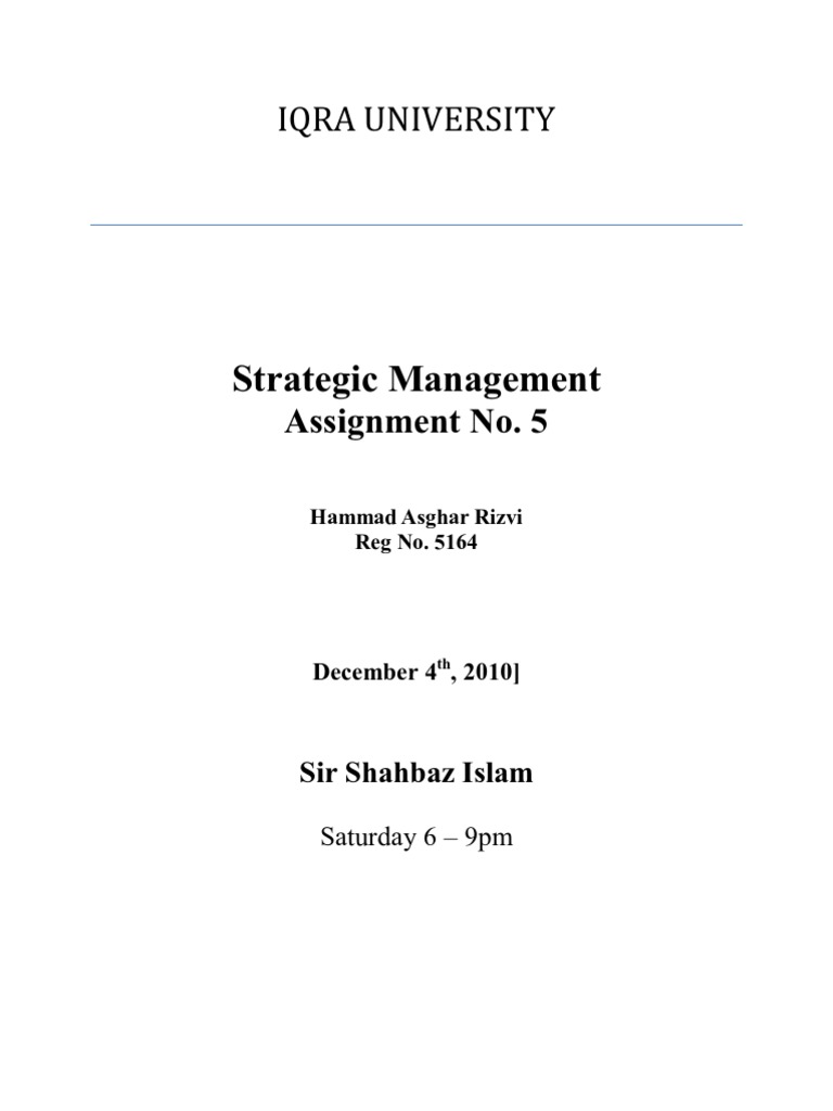 SM Assignment No 5 | PDF