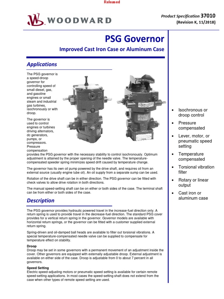 Woodward Governor | PDF | Engines | Valve