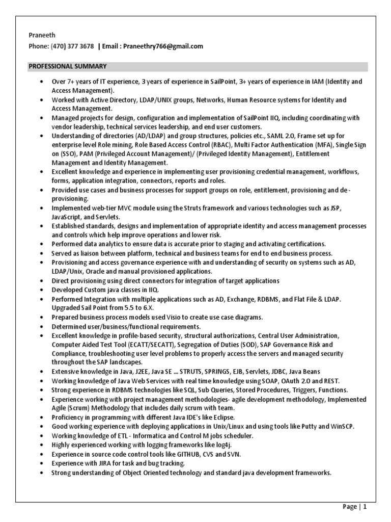 Sailpoint | PDF | Java (Programming Language) | Spring Framework