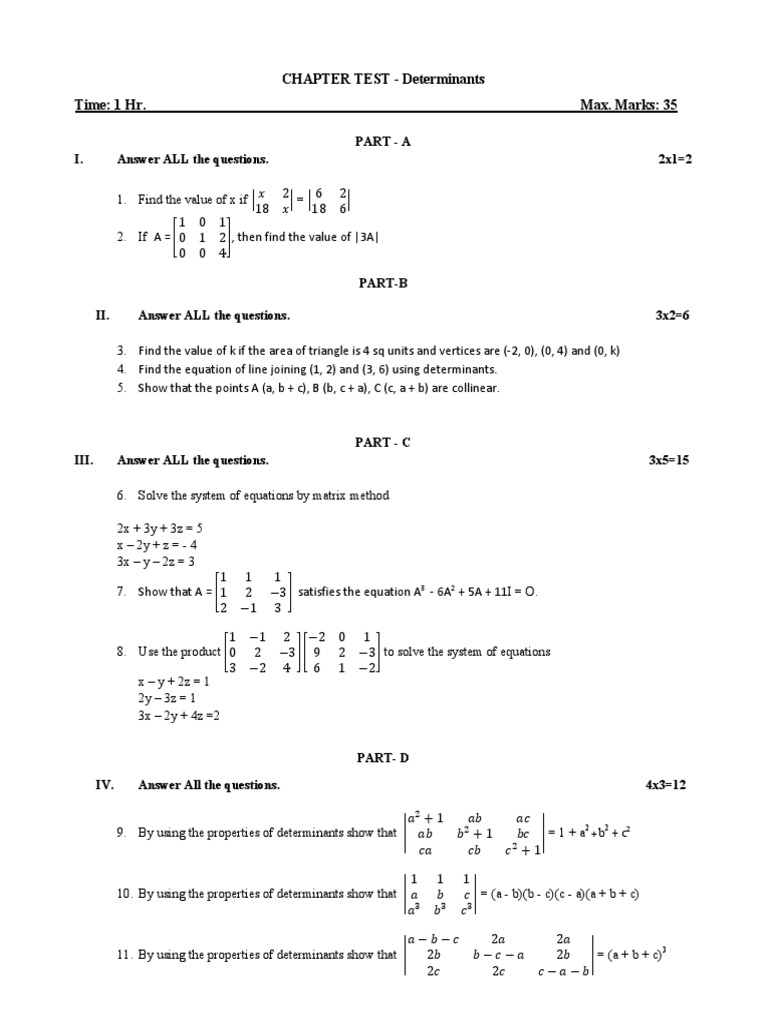 Determinants | PDF | Determinant | Linear Algebra