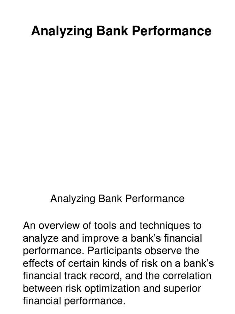 Analyzing Bank Performance | PDF | Banks | Market Liquidity