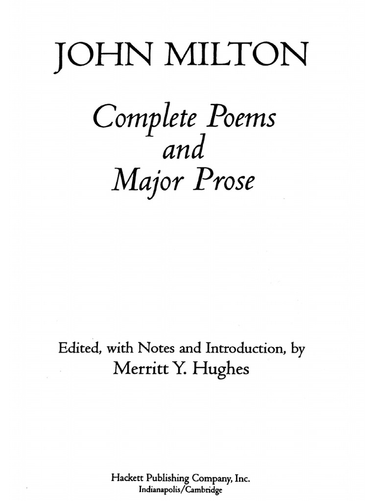 Milton Book 1 | PDF