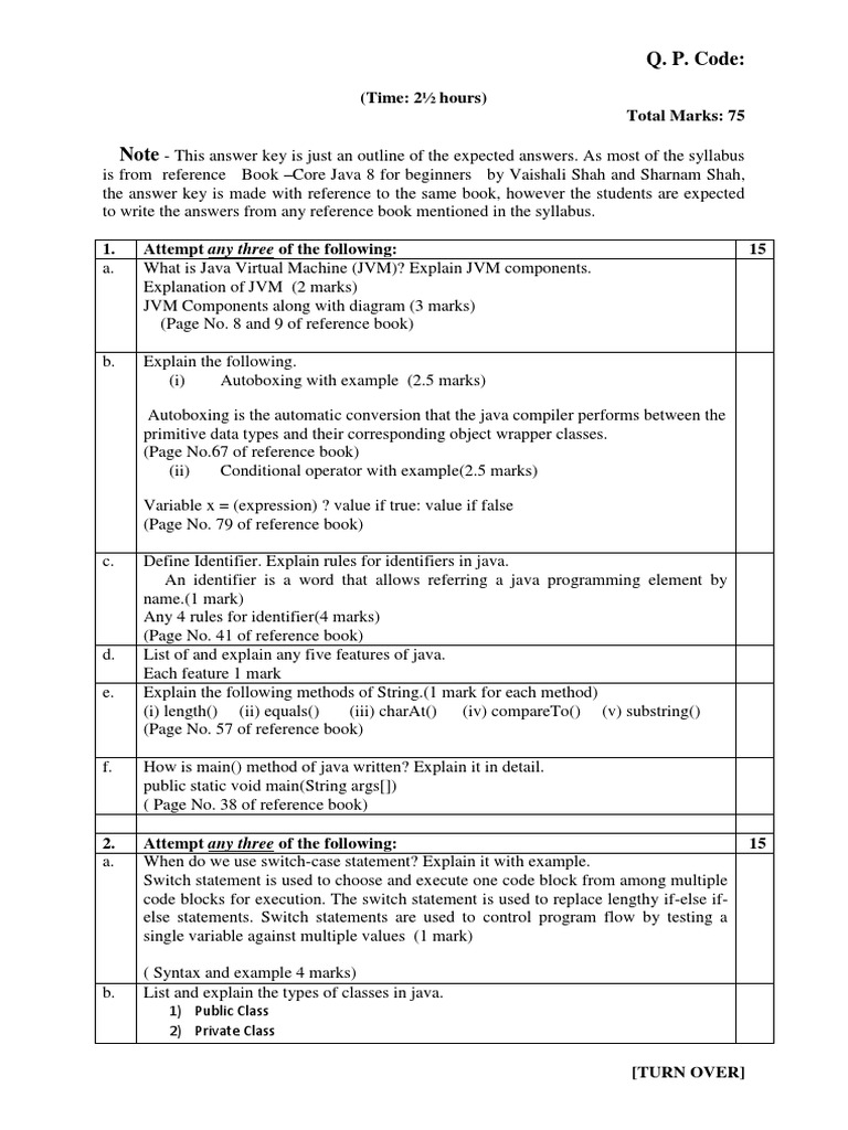 Java Question Paper 3 Pdf Pdf Class Computer Programming Method Computer Programming 4520
