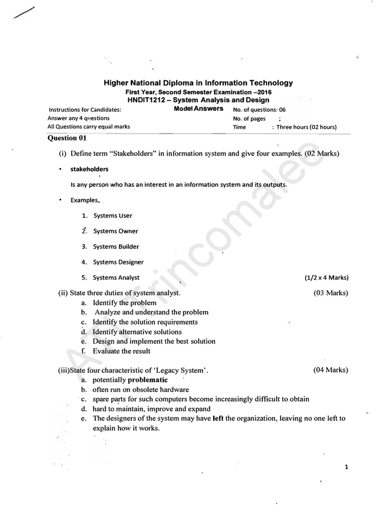 System Analysis Design Pdf Systems Science Systems Engineering