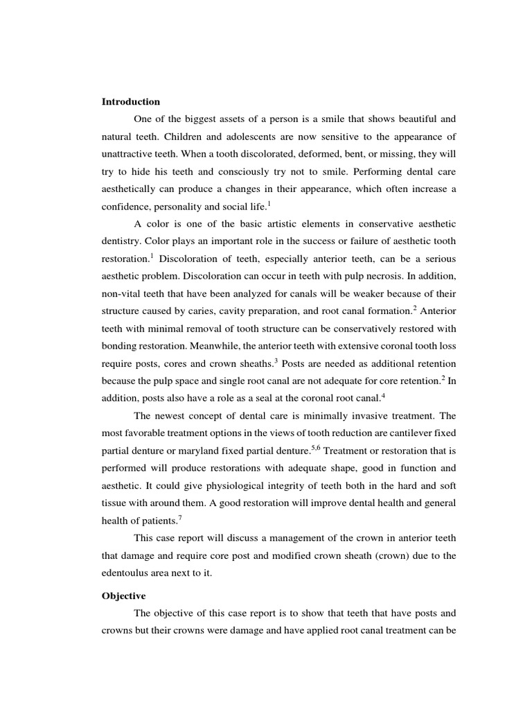 Dental Case Report | PDF | Human Tooth | Dentistry