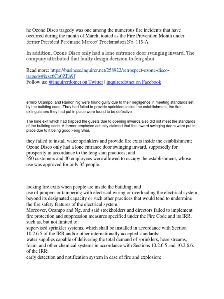 Ozone: Case Study | PDF | Fire Sprinkler System | Fire Safety