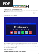 CH 30 Cryptography Multiple Choice Questions and Answers PDF | PDF | Cipher | Cryptography