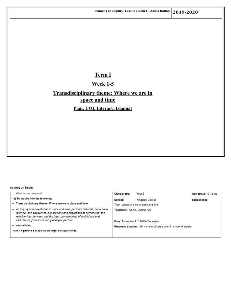 Bubble Planner Uoi Where We Are in Place and Time | PDF | Immigration ...