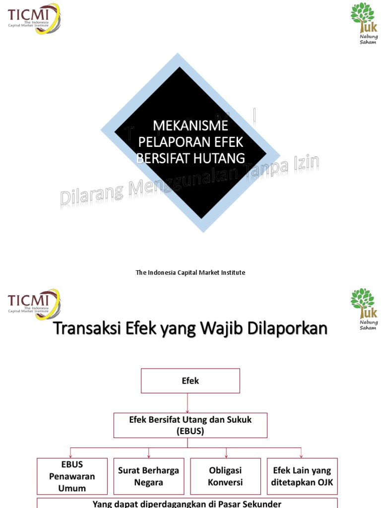 3 - TICMI-MPE-Mekanisme Perdagangan Efek Bersifat Utang - 20191009 | PDF