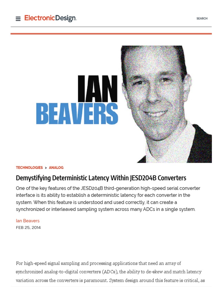 Demystifying Deterministic Latency Within JESD204B Converters - Electronic Design | PDF ...
