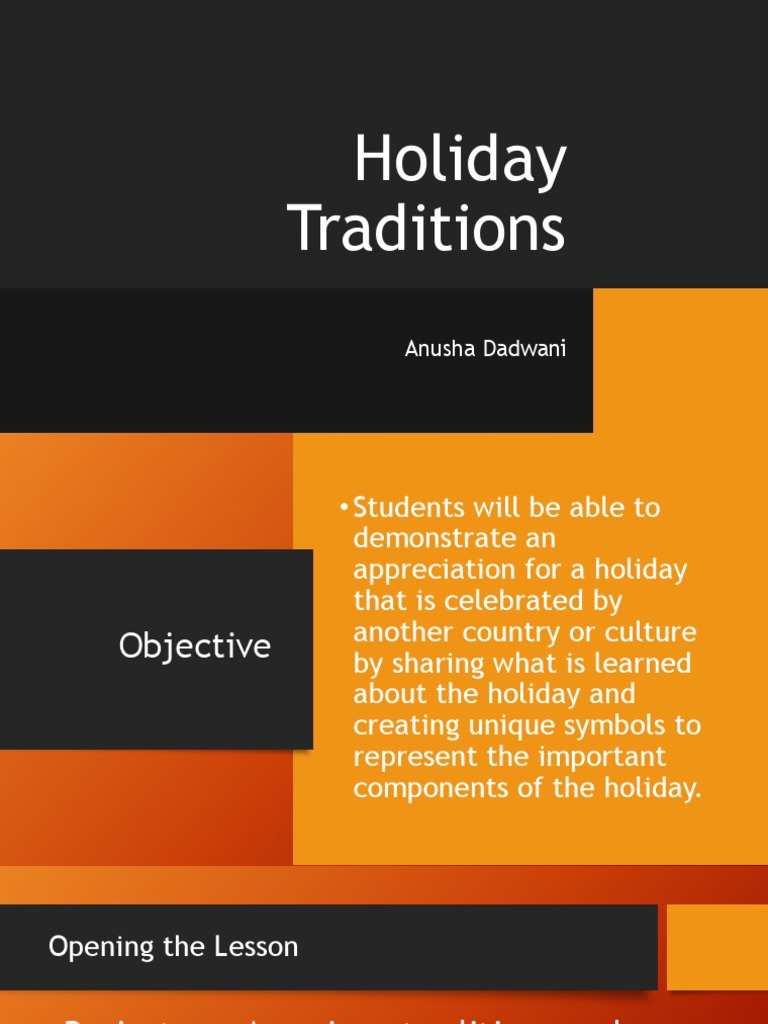Holiday Tradition - Lesson Plan | PDF | Santa Claus | Christmas