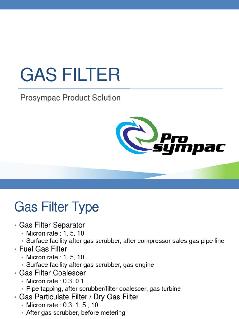 Gas Filter Product | Download Free PDF | Filtration | Natural Gas