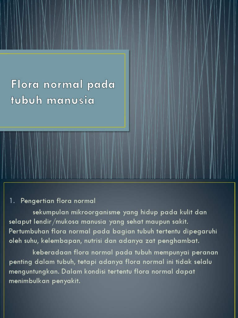 Flora Normal dan Dampaknya pada Tubuh | PDF | Sains & Matematika