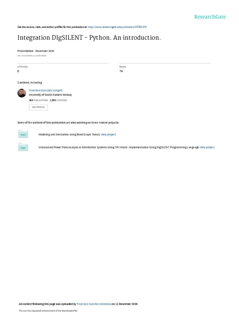 DIgSILENT-python Nov19 v4 | PDF | Application Programming Interface | Computer Engineering