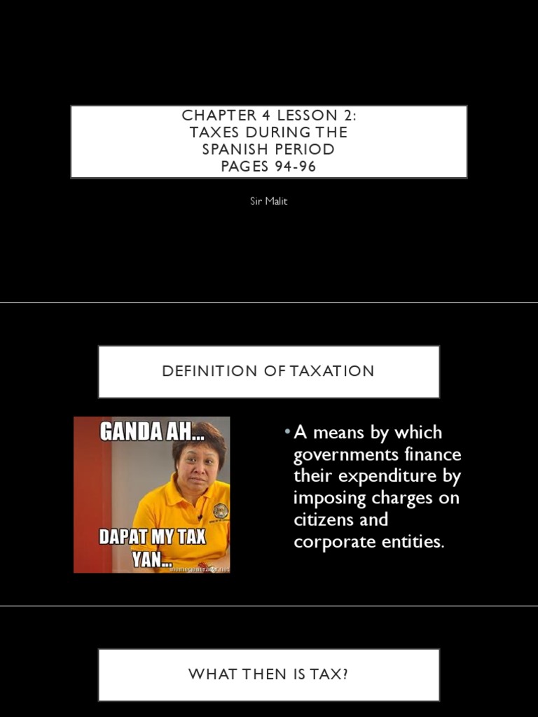 Taxes During the Spanish Period: From Tribute to Cedula Tax | PDF ...