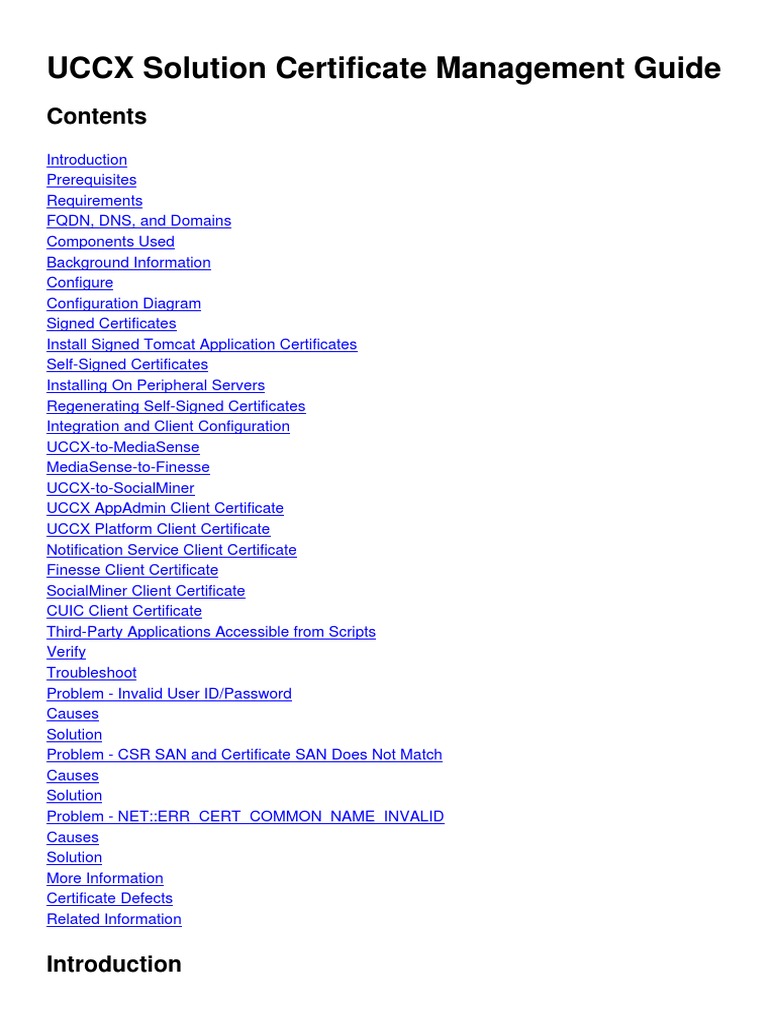 Certificate MGMT Guide PDF | PDF | Public Key Certificate | Representational State Transfer