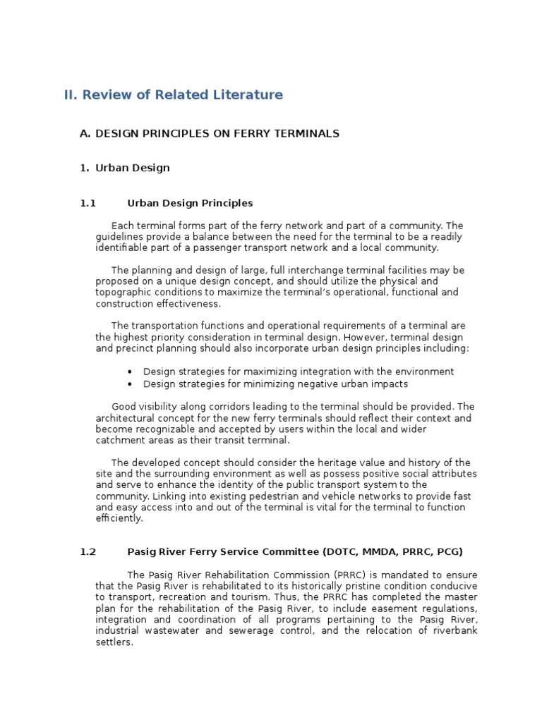 Ferry Terminal Design Considerations Principle | PDF | Transport | Nature