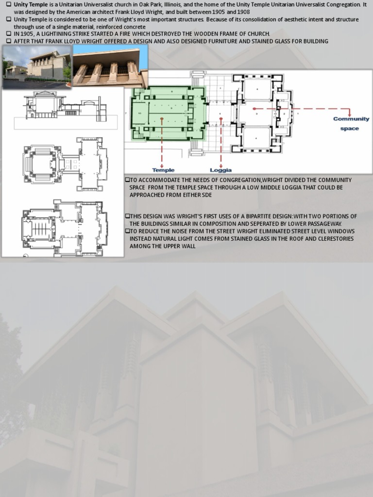 Unity Temple | PDF | Architectural Elements | Buildings And Structures