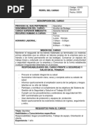 Descripciòn de Cargo Encargado de Bodega | PDF | Logística | Business